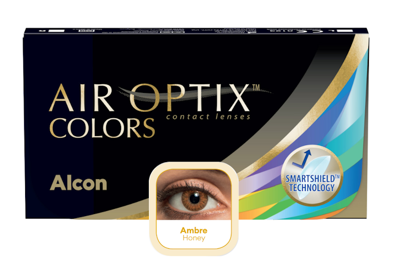 Mensuelle AIR OPTIX COLORS 2L Brown Honey - Ambre | GRANDOPTICAL